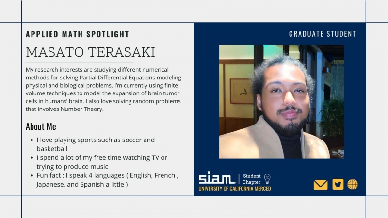 Applied Mathematics Spotlight - Masato Terasaki | Applied Mathematics