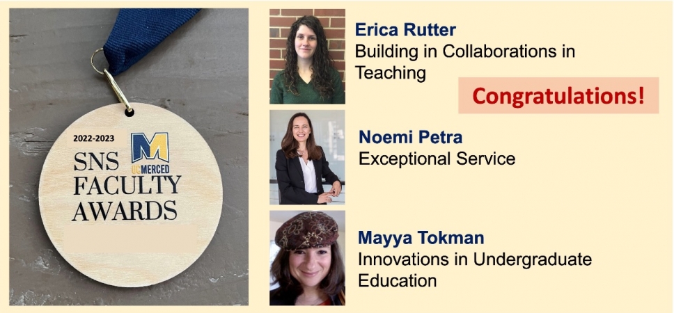 Our Faculty members, Profs Erica Rutter, Noemi Petra, and Maya Tokman ...