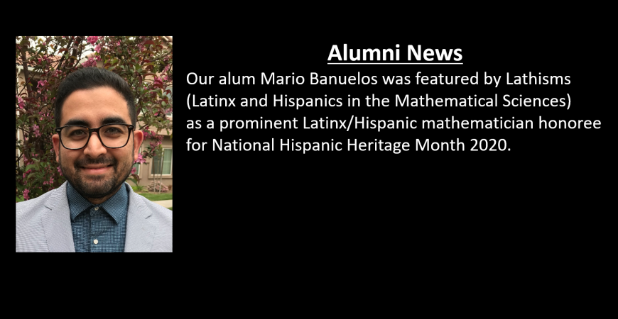 Alumni News | Applied Mathematics